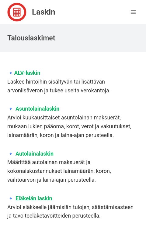 Talouslaskimet - Laskin